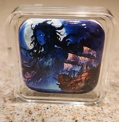 2 OZ .999 PURE SILVER HAYLEYBUG SEA SIREN'S CURSE COLORIZED ART BAR ...