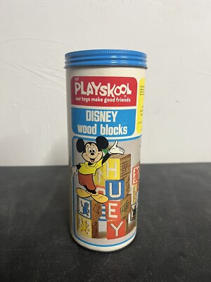 Vintage 1974 Playskool "NUMBER WOOD BLOCKS" - complete with 16 original ...