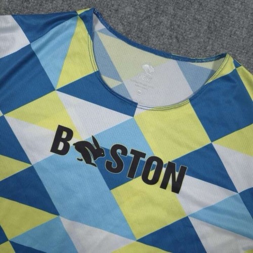 Rabbit Running Shirt Mens M Multicolor Geometric Jogging Boston ...