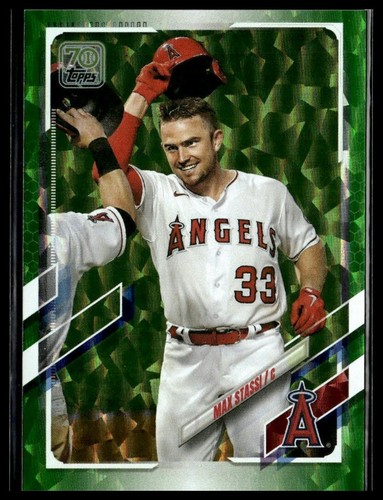 2021 Topps 168 Max Stassi Los Angeles Angels Green Foil 422/499 ...