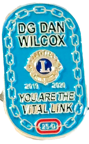 Lions International DIST. 25-D Indiana DG Dan Wilcox 2019-2020 Lapel Pin | eBay