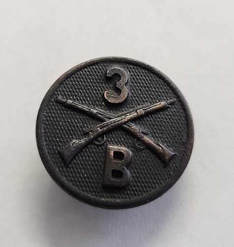 Collar Disc Disk WW1 US Army Enlisted US Army 3rd Infantry Inf Company ...