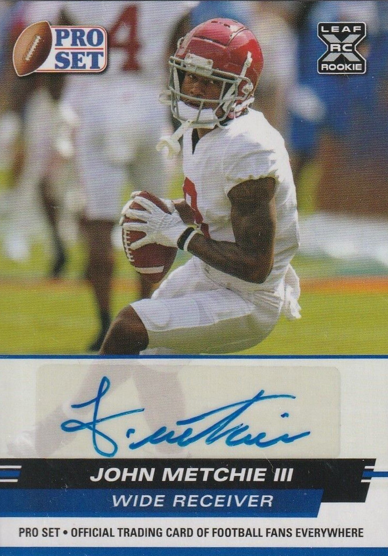 2022 Leaf Pro Set Draft - Autographs Blue #PSA-JM1 John Metchie III (AU ...