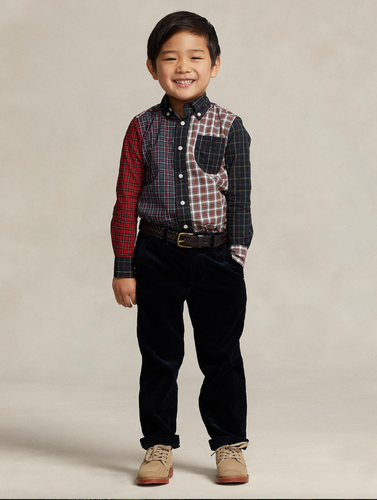 Polo Ralph Lauren Boys Multi Plaid Cotton Poplin Fun Shirt Size 4 NWT ...