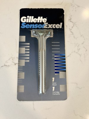 Vintage Gillette Sensor Excel Razor New in Packaging 1993 Made In USA ...
