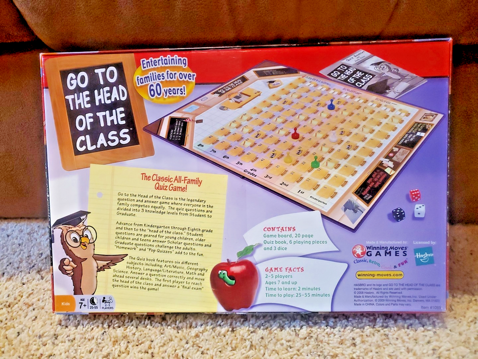 Go To The Head Of The Class Board Game 1065 2008 Winning Moves Games ...