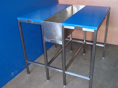 FISH MONGERS FILLETING CUTTING TUB TABLE BENCH STAINLESS STEEL SEA ...