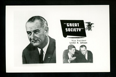 President real photo postcard RPPC Lyndon B. Johnson John F. Kennedy ...