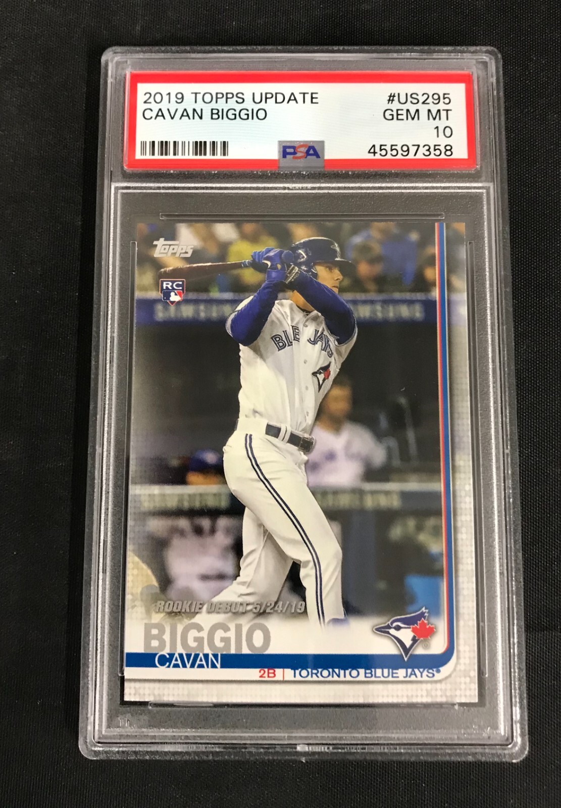 2019 Topps Update Cavan Biggio Rookie #US295 PSA 10 Gem Mint Toronto ...