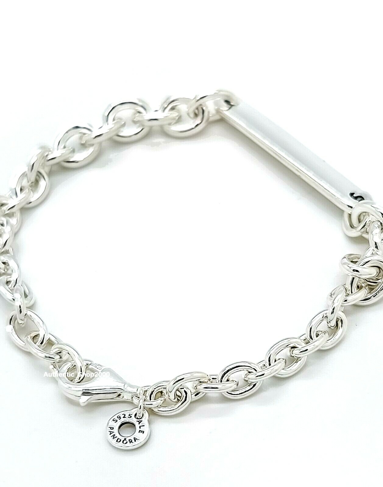 NEW 100% Authentic PANDORA 925 Ale Engravable Bar Link Bracelet ...