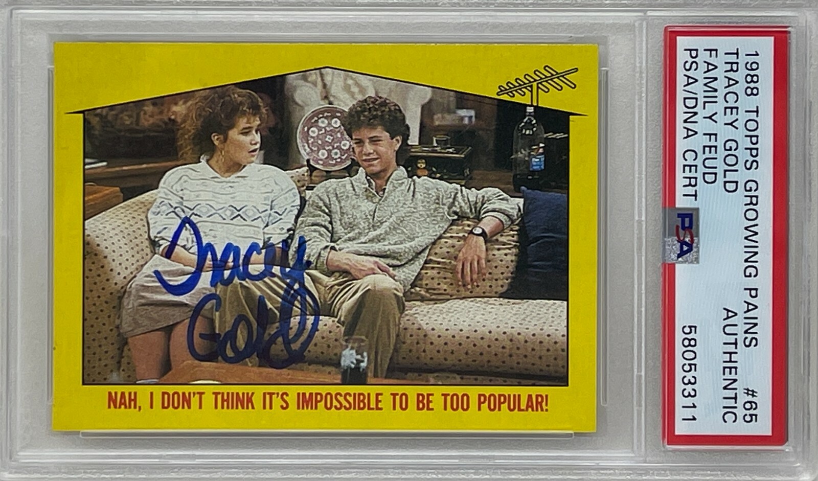 TRACEY GOLD Signed 1988 TOPPS Growing Pains TV SHOW CARD #65 Carol ...