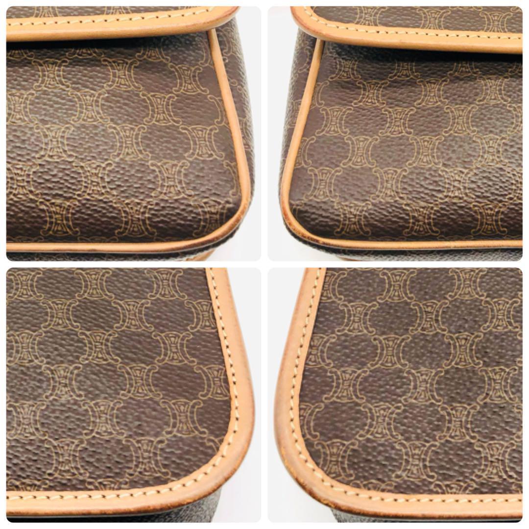 CELINE Shoulder Bag Circle Logo Macadam Pattern Pvc - Gem