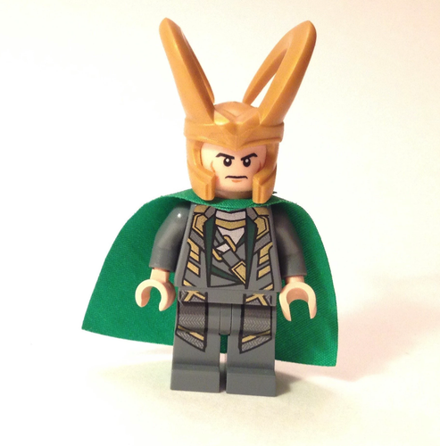 Lego Loki 6868 6867 6869 Starched Fabric Cape Super Heroes Avengers ...
