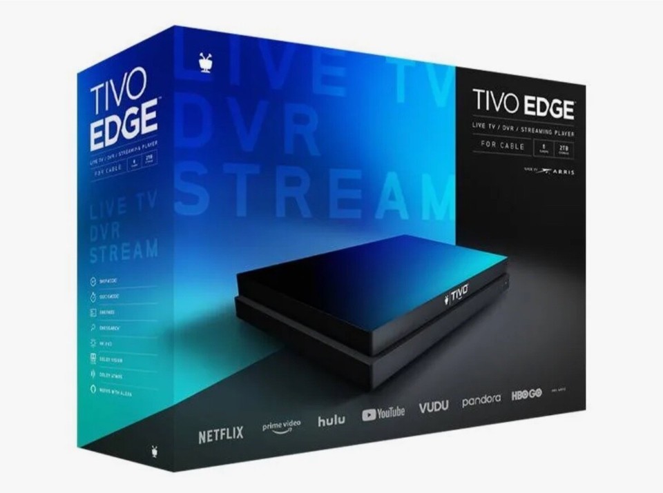 TiVo Edge for Cable card 4K UHD Dolby Vision/Atmos Media Player - Black ...