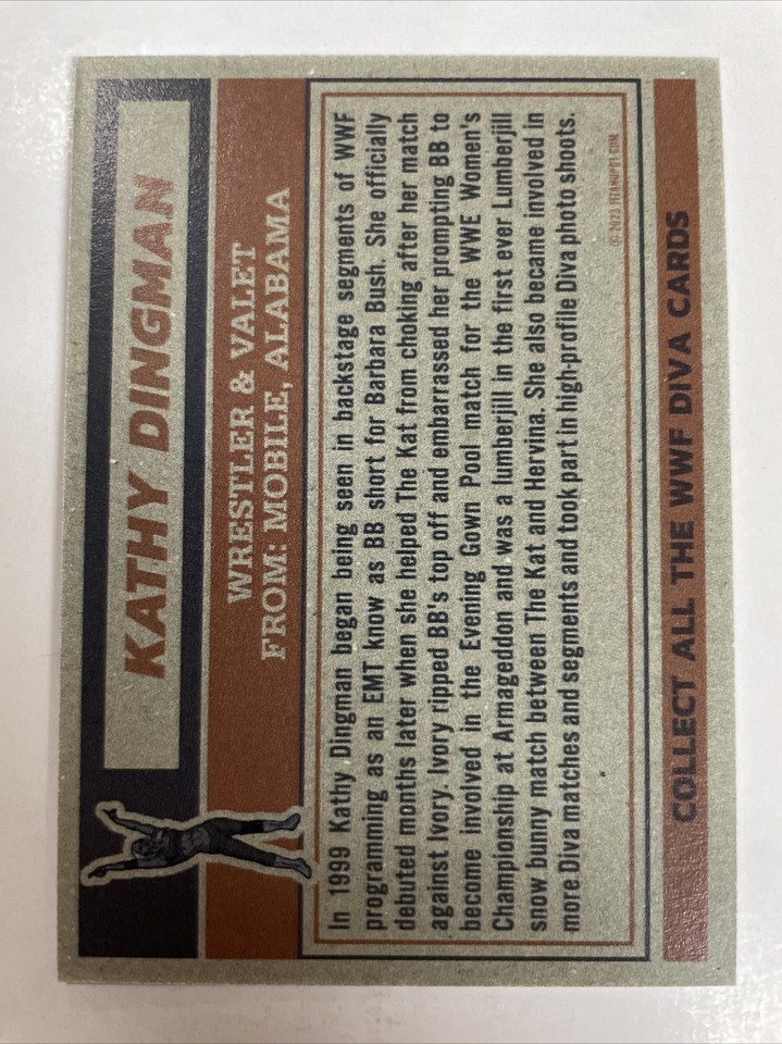 B.B. Barbara Bush Autographed Custom 1984 Card Wrestling WWF WWE Diva A ...