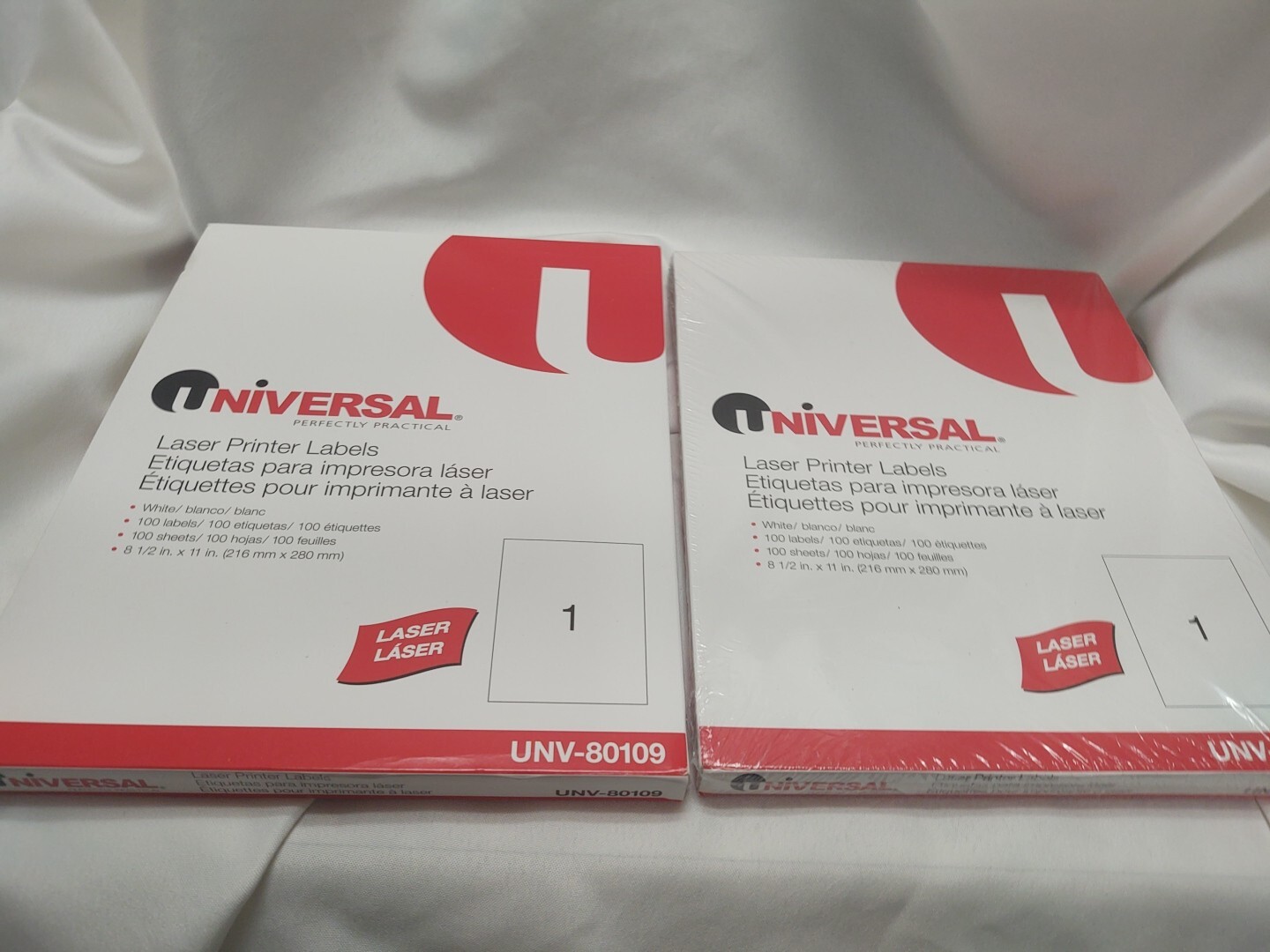 Universal 8 1/2x11 Full Sheet Shipping Mailing Labels Self Adhesive 2 ...