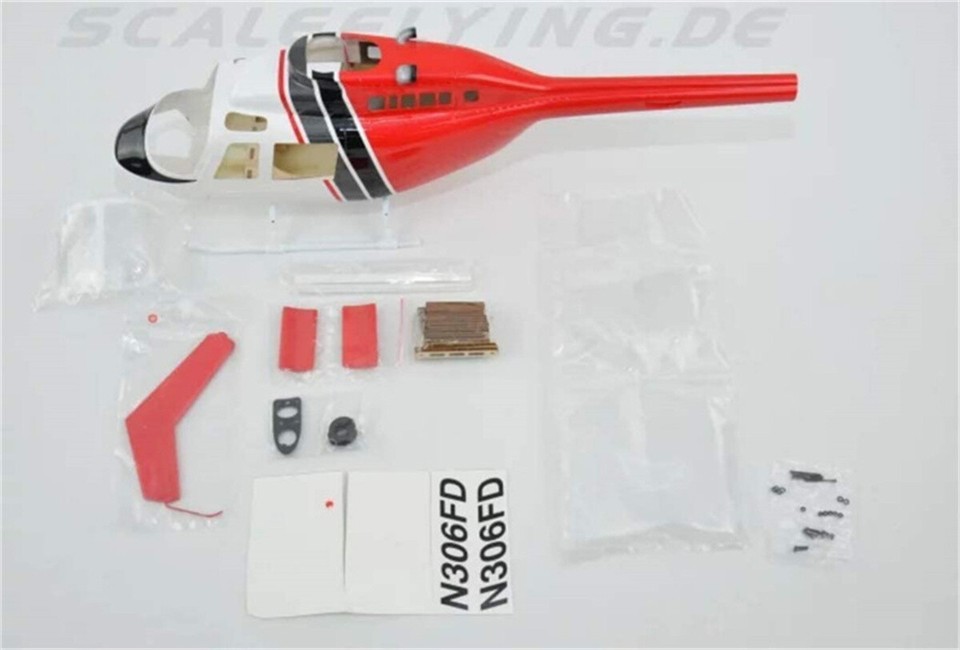 RC Helicopter 450 Size Fuselage 450 Pre-Painted for B206 Align T ...