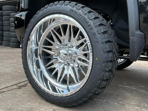 4 NEW 24x12 AMERICAN FORCE FROST WITH 35125024 MT TIRES 8X180 CHEVY GMC ...