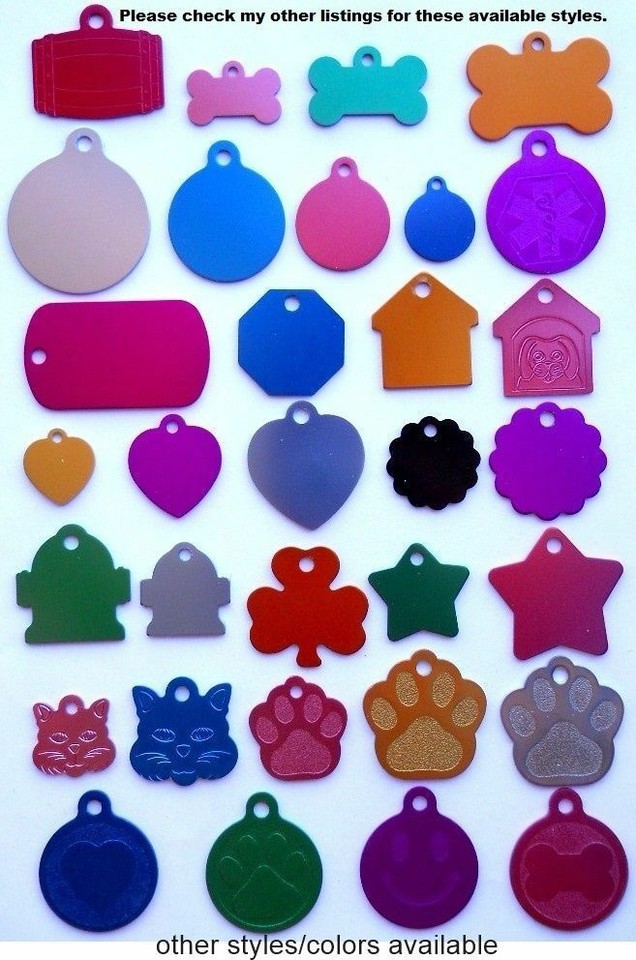 Pet Dog Cat Blank tags Bulk shelters rescues 5 pc lots Med Bone | eBay