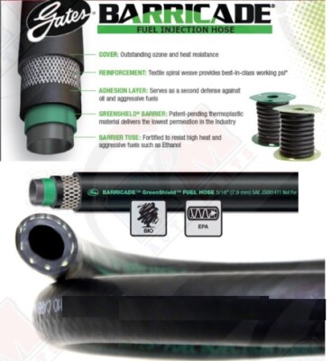 GATES 27348 Barricade 5/16" ID (7.94mm) Fuel Injection Hose (MPI) 8 ...