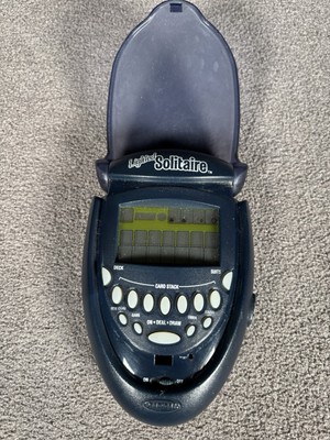 2003 Radica Lighted Solitaire Electronic Handheld Game Blue Flip Cover ...