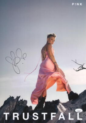 Pink P!nk Alecia Moore Signed Autograph Trustfall Concert Tour Poster w ...