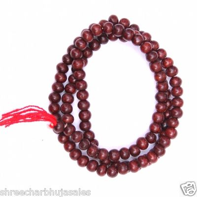 Red lal laal Chandan Mala Sandalwood Rosary for Hindu Japa Meditation ...