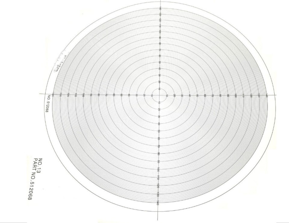 Optical Comparator Chart For Profile Projector Overlay Chart 512068 | eBay