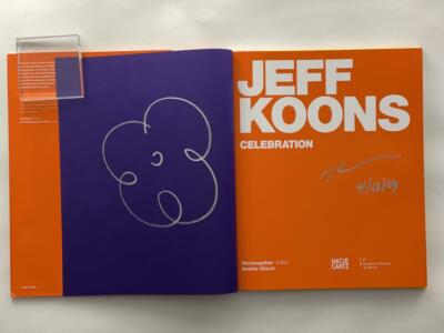 JEFF KOONS SIGNED AUTOGRAPH "CELEBRATION" BOOK W/ ORIGINAL ART SKETCH ...