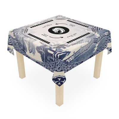 Chinoiserie Mahjong game Tablecloth - Mahjong with rules on the ...