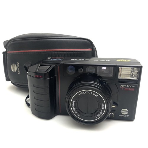 MINOLTA AF-Tele QD Auto Focus 35mm Film Point & Shoot Camera - TESTED ...