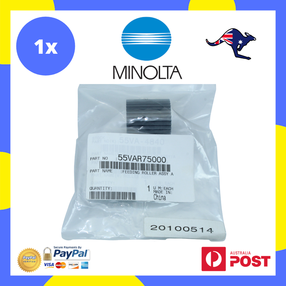 Genuine Konica Minolta 55VAR75000 Pickup Roller Assembly paper feed ...