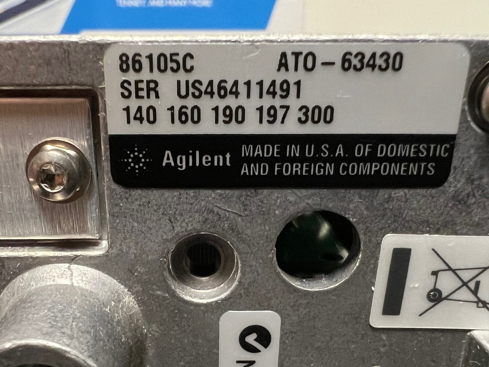 HP/Agilent 86105C 9 GHz Optical / 20 GHz Electrical Sampling Module w ...