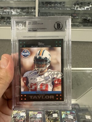 Jason Taylor HOF Black 2007 Topps Pro Bowl Hawaii Dolphins Auto BGS | eBay