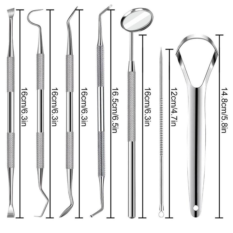 Dental Pick Teeth Cleaning Tools Hygiene Kit Stainless Steel Tooth ...