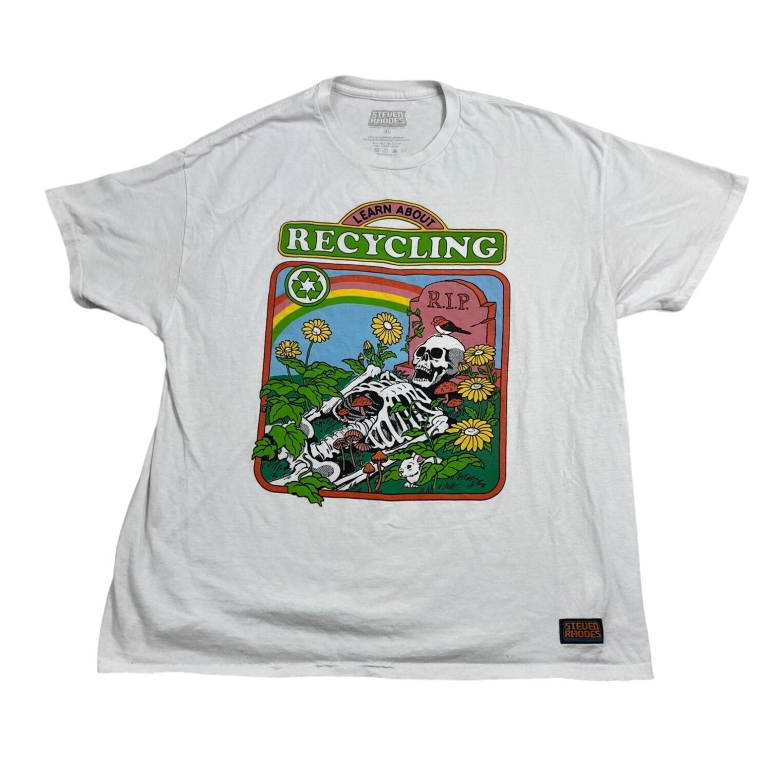 Steven Rhodes Learn Recycling Skeleton Retro Dark Hum… - Gem