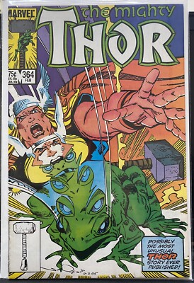 VINTAGE MARVEL COMICS 1986 MIGHTY THOR 364 PUDDLEGULP THROG FIRST ...