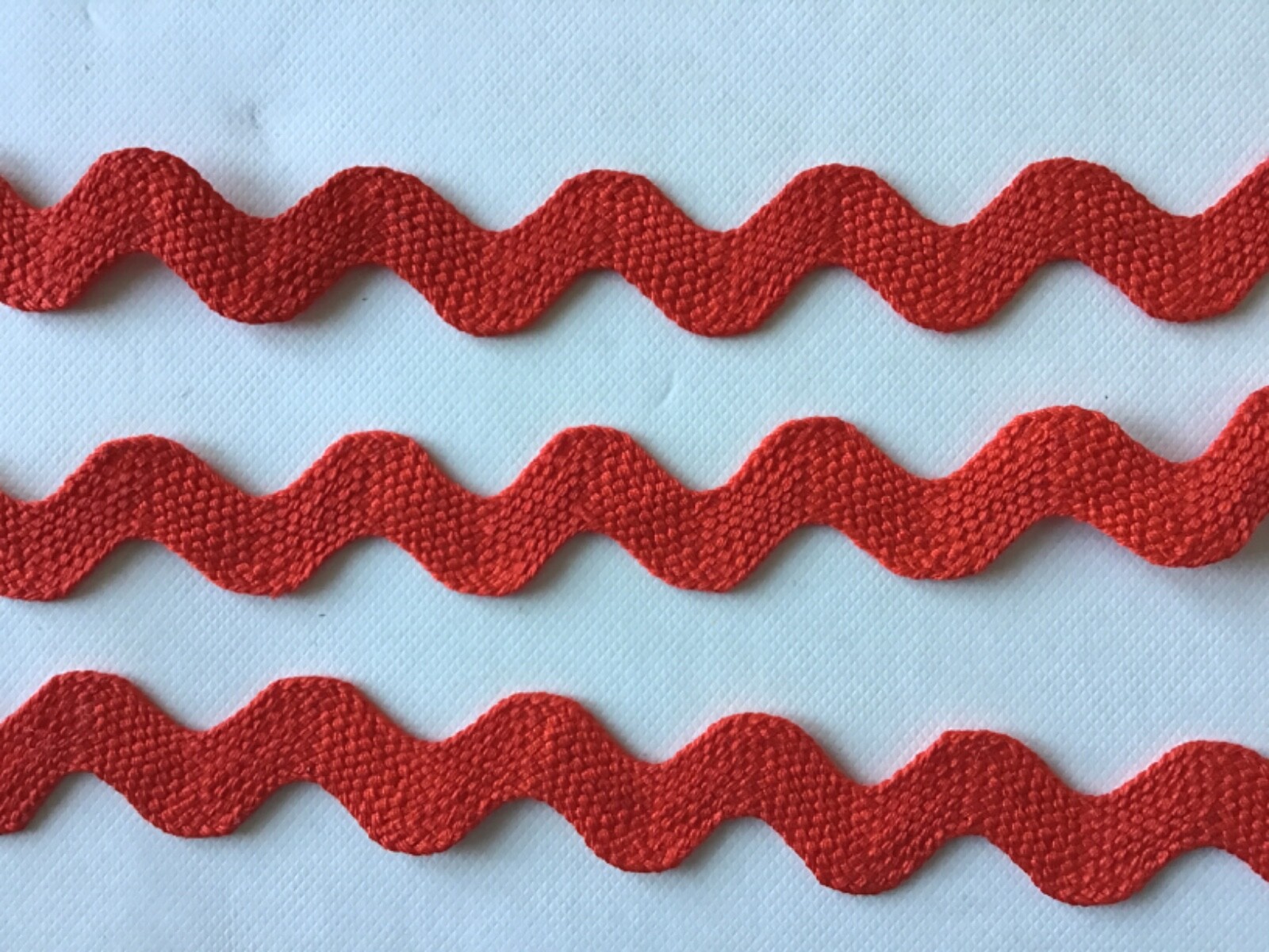 25 YDS VINTAGE HEAVY ORANGE RED RICK RACK SWISS COTTON TRIM. | eBay