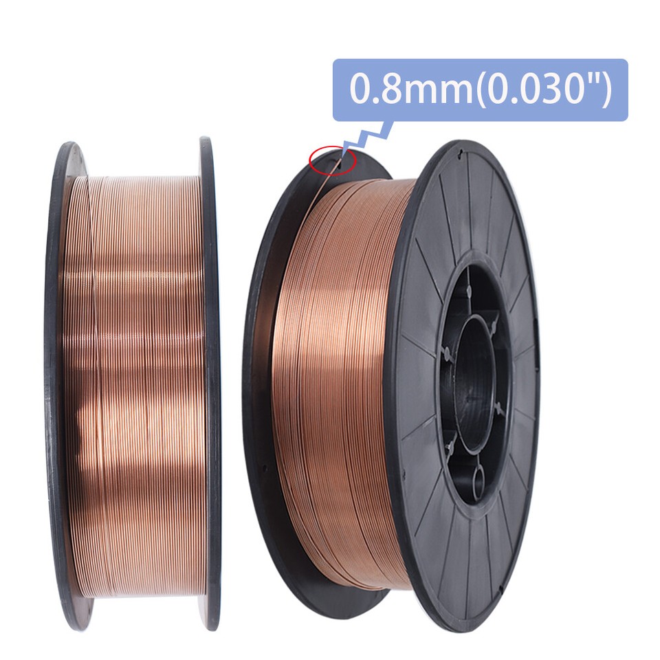 2 Pack ER70S-6 .030" (0.8mm) Mild Steel MIG Welding Wire 11-lb Roll ...