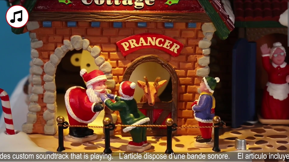 Lemax 2019 Animated Kringle's Cottage Santa's Wonderland #95462 Décor ...