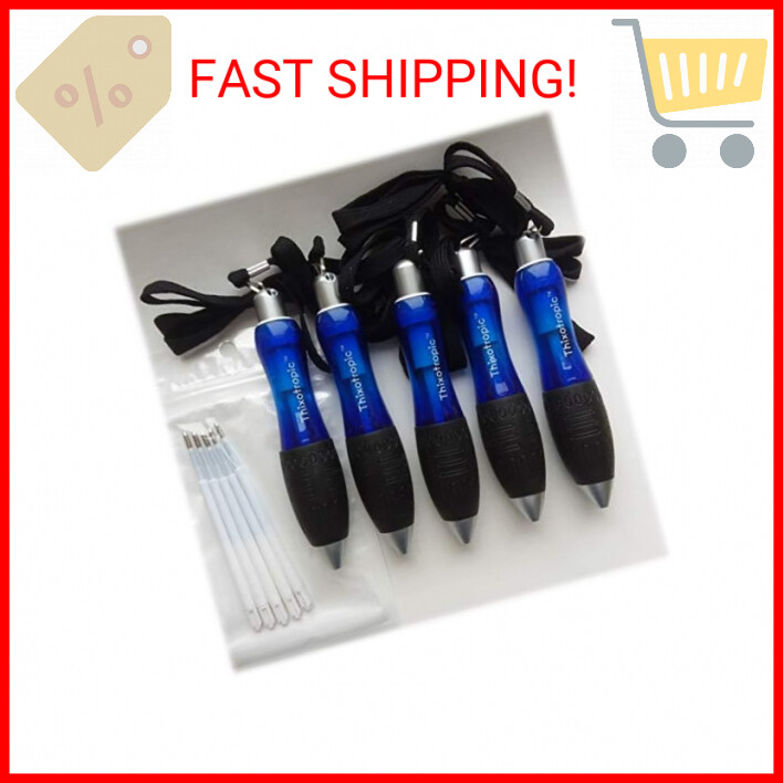 Super Big Fat Pens for Arthritis, Black Ink, Blue body (pack of 5 pens ...