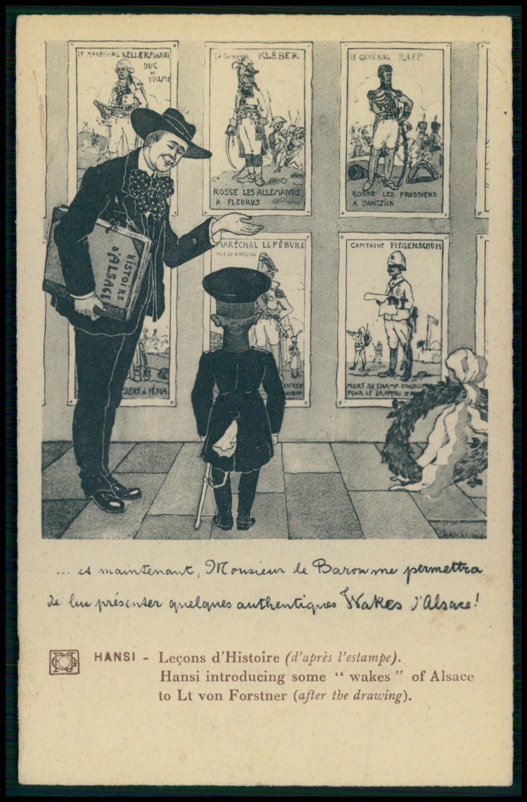 art HANSI History poster lesson France Alsace original old 1910-1920s ...