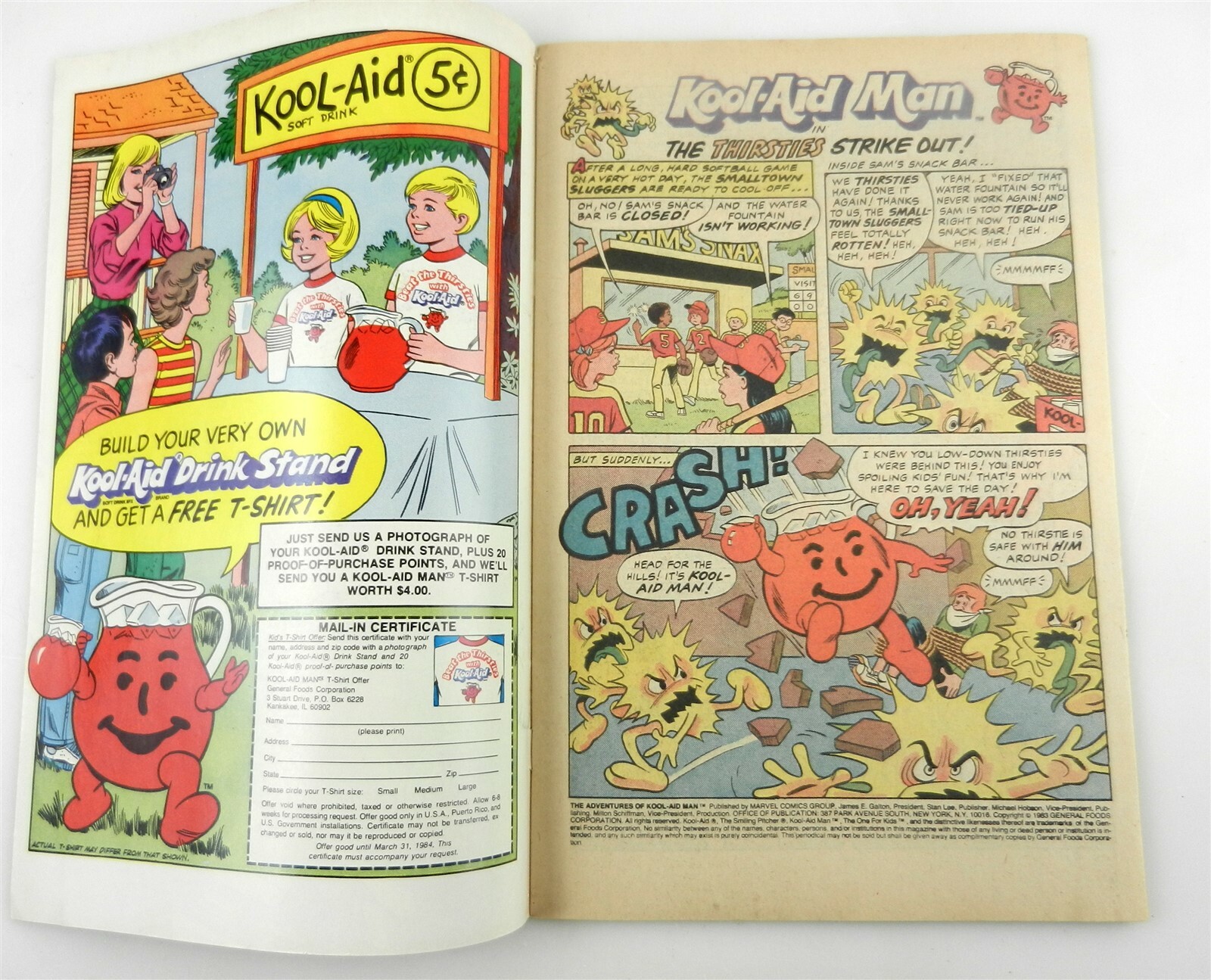 Marvel Comic Book Adventures of Kool-Aid Man 1983 60 Cent Issue VGC ...
