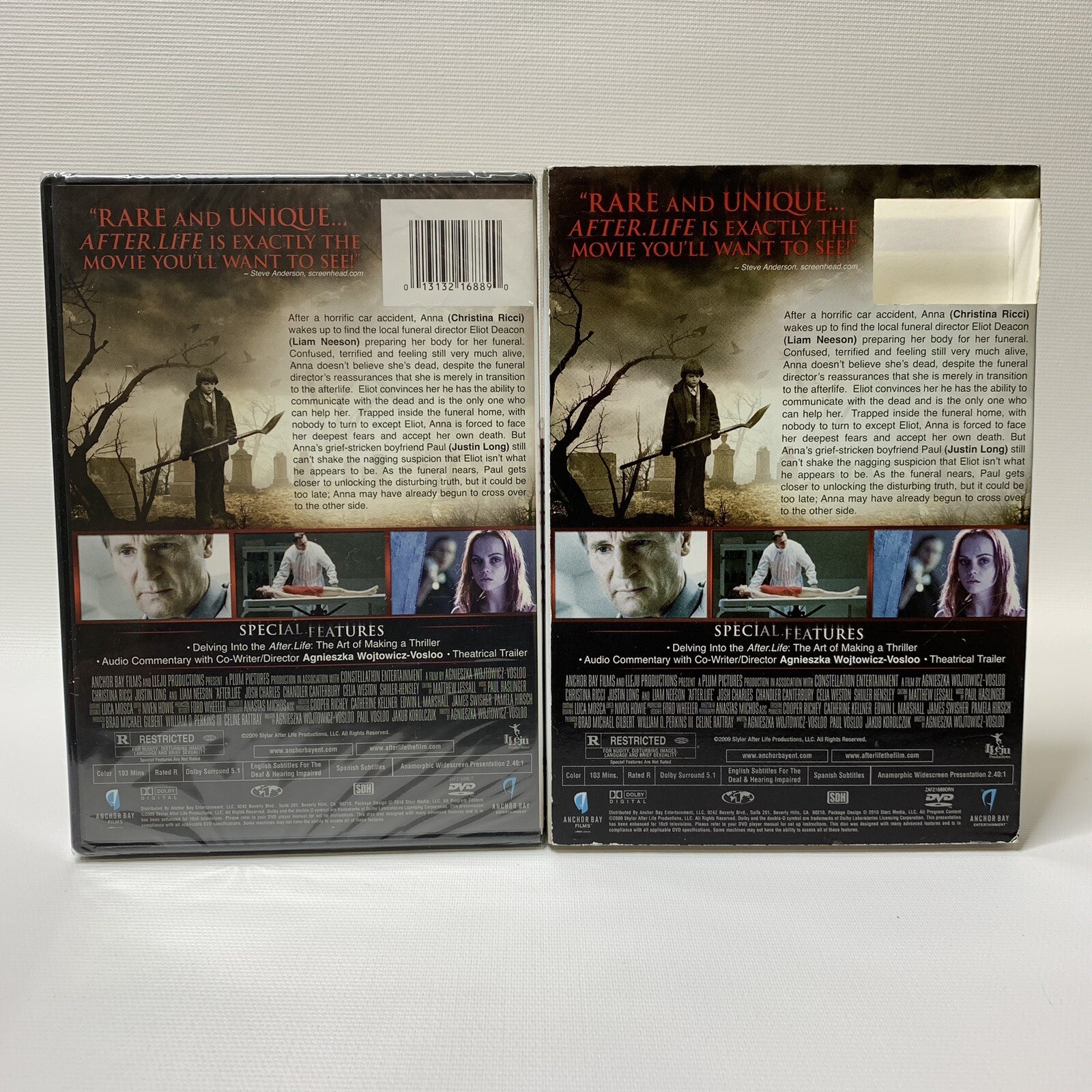 After.Life DVD with Slipcase Christina Ricci Liam Neeson 2009 New ...