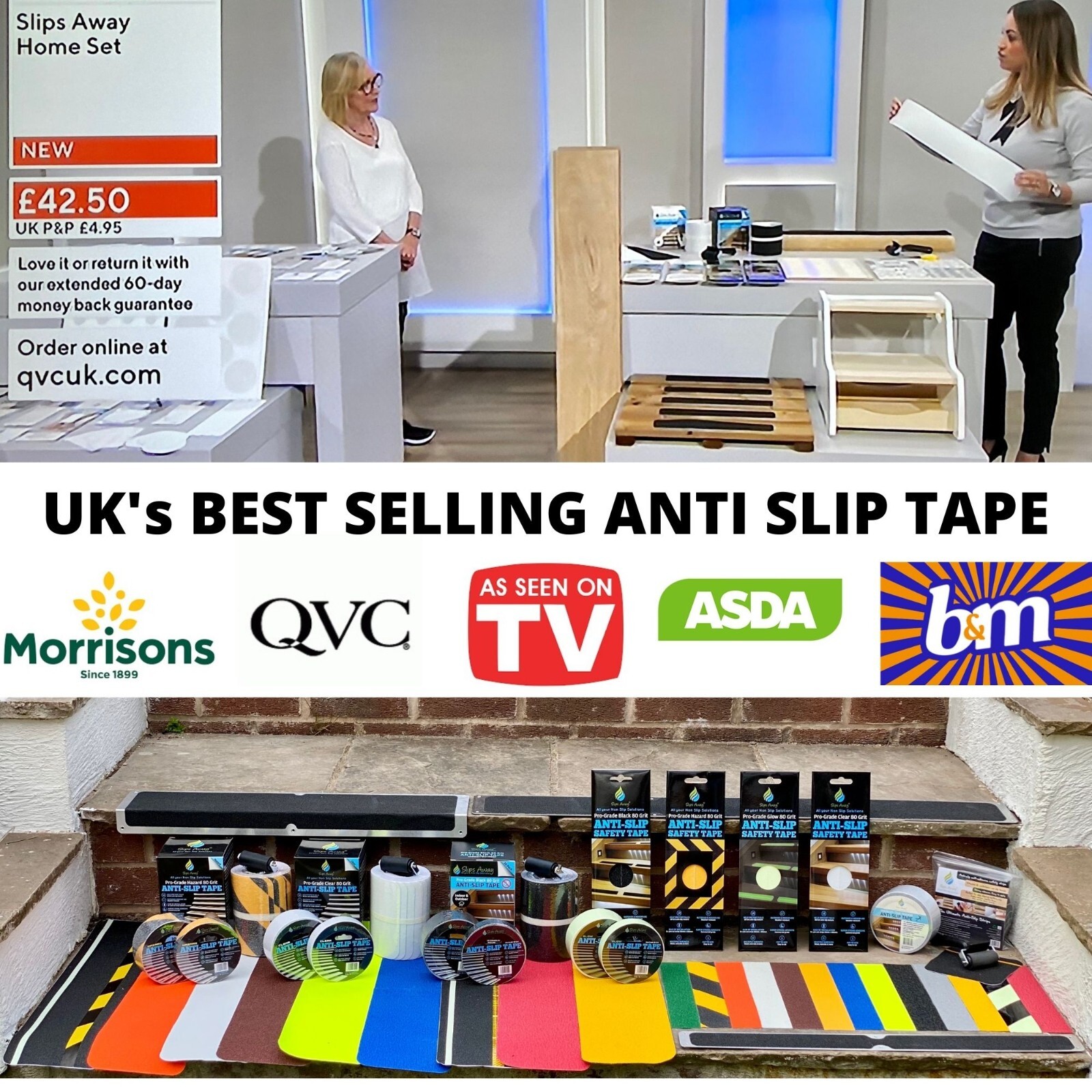 Anti Non Slip Tape Cleat Treads For Stairs Steps Floor ALL COLOURS ...