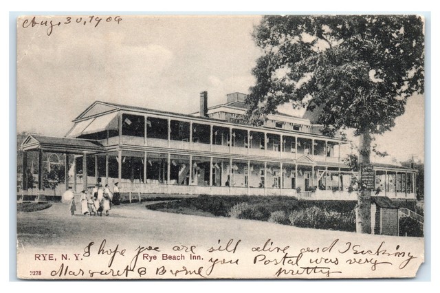 Postcard Rye Beach Inn, Rye NY 1906 D32 | eBay