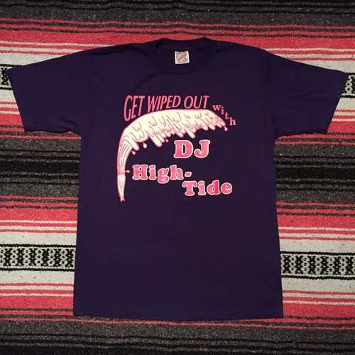 Vintage 90s Get Wiped Out With DJ High Tide T Shirt Size Medium Jerzees ...