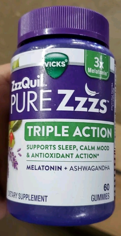 Zzzquil Pure Zzzs Triple Action Gummy Melatonin Sleep Aid