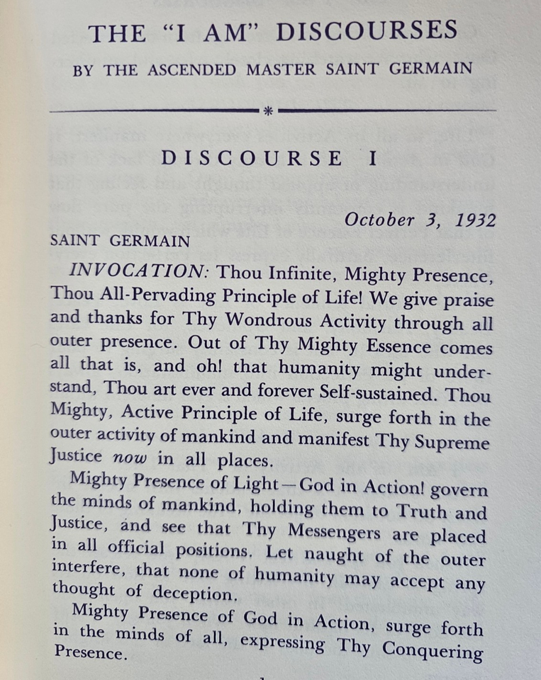2018 THE "I AM" DISCOURSES Guy Ballard ASCENDED MASTERS PB ST. GERMAIN ...
