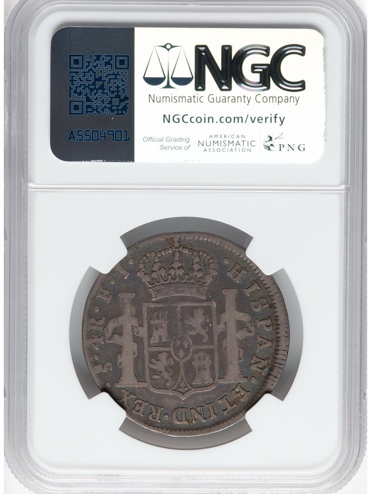 VERY RARE 1812 4 Reales Spanish Colonial Silver Old Coin SANTIAGO MINT ...